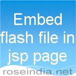 Embed Flash File In Jsp Page