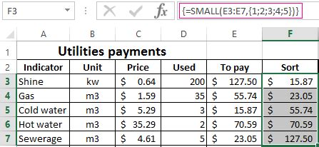 Working With Excel Array Formula Examples