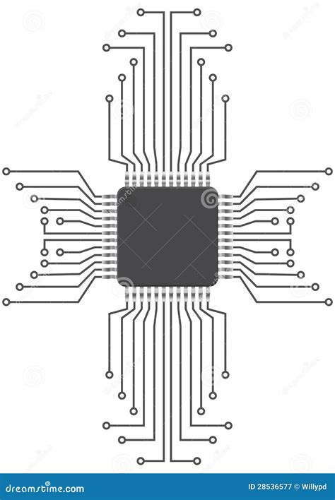 Integrated Circuit Of Digital Computer Parts Logic Electronic Micro Chip Artificial