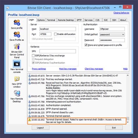 Configuring The Ssh Server For Sftp And Scp Access Bitvise