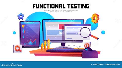 Functional Testing With Notebook Or Laptop With Magnifying Glass And
