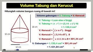 Contoh Soal Volume Gabungan Kerucut Dan Tabung Bangun Lengkung Rumus