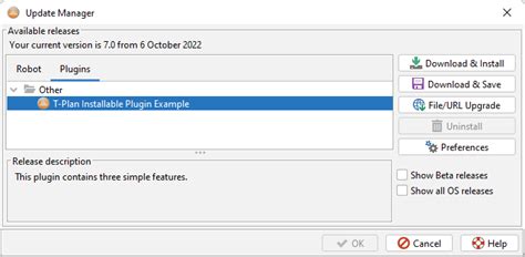 Plugin Framework T Plan Robot Documentation