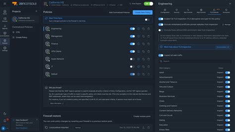 Zenarmor Tls Inspection Rules On Zenconsole