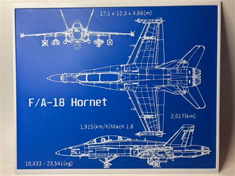 Mcdonnell Douglas F A 18 Hornet Blueprint Remixed By Paperplanelab Makerworld Download Free