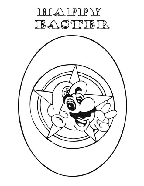 Happy Easter Mario Coloring Pages Coloring Cool