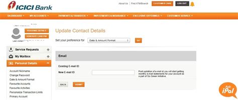 Change Update Email ID In ICICI Bank Online Complete Guide