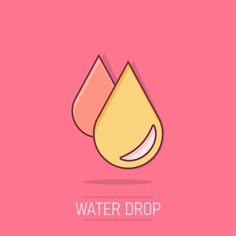 코 스타일의 물방울 아이콘 Raindrop Vector Cartoon Illustration Pictogram 물방울 물방울