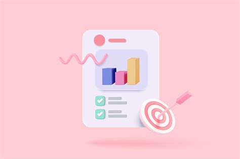 성공적인 새로운 아이디어를위한 리더십 배경에 우수한 비즈니스 그래프 3d 벡터의 창의적인 솔루션 개념에서 분홍색 배경으로 렌더링됩니다 비즈니스 은행 금융 투자를위한 3d