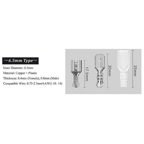 10 ชุด หางปลา เสียบ ขั้วเปิด ตัวเมีย เปลือย ปลอกยาง แบน 6 3mm เสียบ 6 3mm เงิน