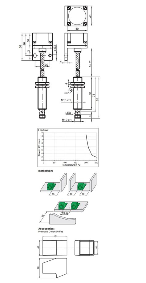 Inductive Proximity Switch Sensor With High Temperature Resistance Of 250 Degrees Celsius And