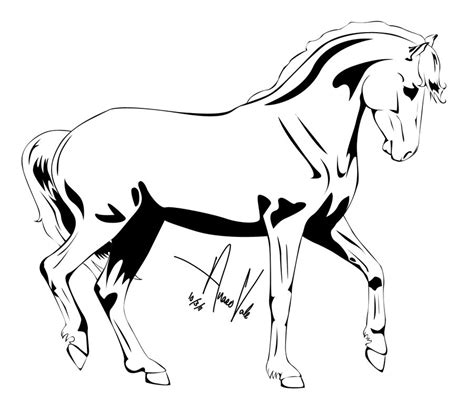 Horse Clipart Outline At Callum Coombes Blog