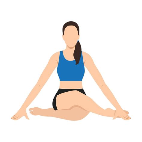 Woman Doing Shoelace Pose Yoga Exercise 49054169 Vector Art At Vecteezy