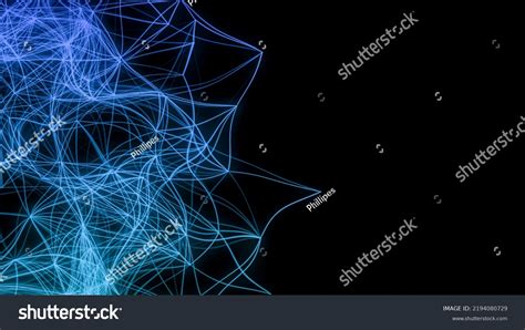 플렉서스 기술 배경 빛나는 색의 다각형을 스톡 일러스트 2194080729 Shutterstock