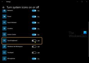Hide Or Show Touch Keyboard Button On Taskbar In Windows