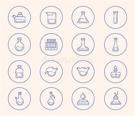 Laboratory Flasks Icon Set Stock Vector Illustration Of Beaker 160697167