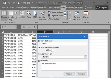 Grabar Macro En Excel Y Aplicarla A Todas Las Hojas Exceleinfo
