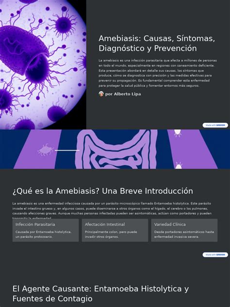 Amebiasis Causas Sintomas Diagnostico Y Prevencion Pdf Medicina