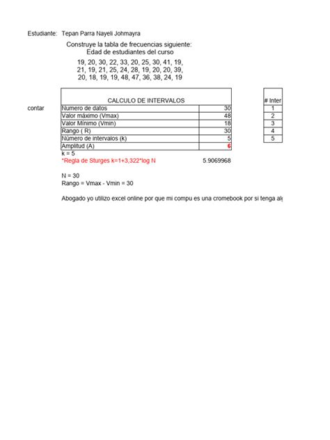 Taller 8 Tabla Frecuencia Excel 3 8 17nov23 Pdf
