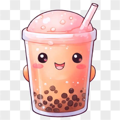 Download Adorable Kawaii Bubble Tea Cup Kawaii Online Creative Fabrica