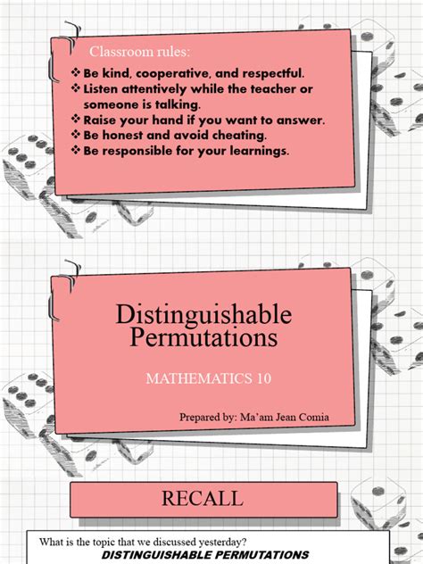 Math 10 Distinguishable Permutation Pdf Career And Growth Teaching