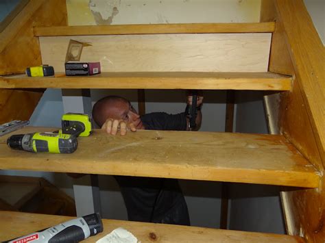 One Project At A Time DIY Blog 3 Part 3 Covering The Floating Steps