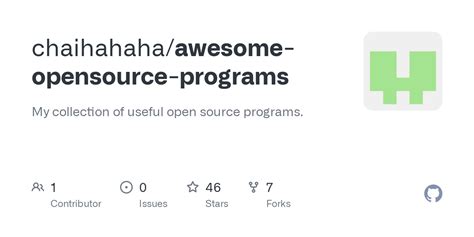 Github Chaihahahaawesome Opensource Programs My Collection Of