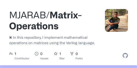 Github Mjarab Matrix Operations In This Repository I Implement Mathematical Operations On