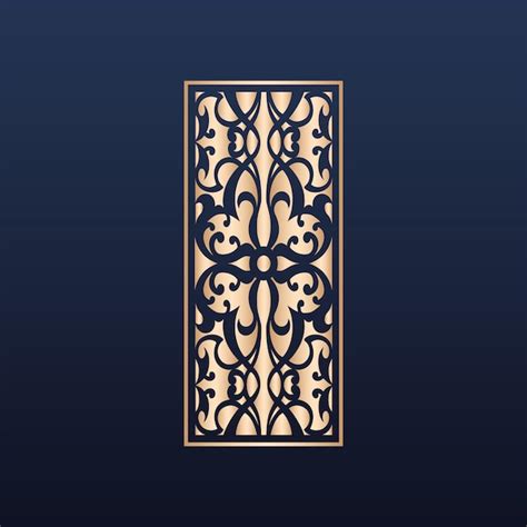 Premium Vector Decorative Laser Cut Panels Template With Abstract Texture Geometric And