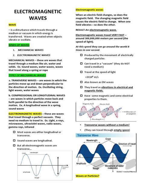 Grade 10 Science Reviwer 2nd Quarter Pdf Electromagnetic Radiation
