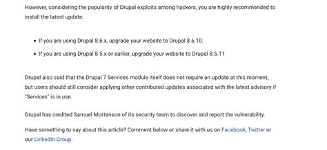 Drupal แจ้งออก Version 8610 8511 Hacking And Security