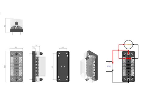 6 Way Blade Fuse Box Without Led Indicator