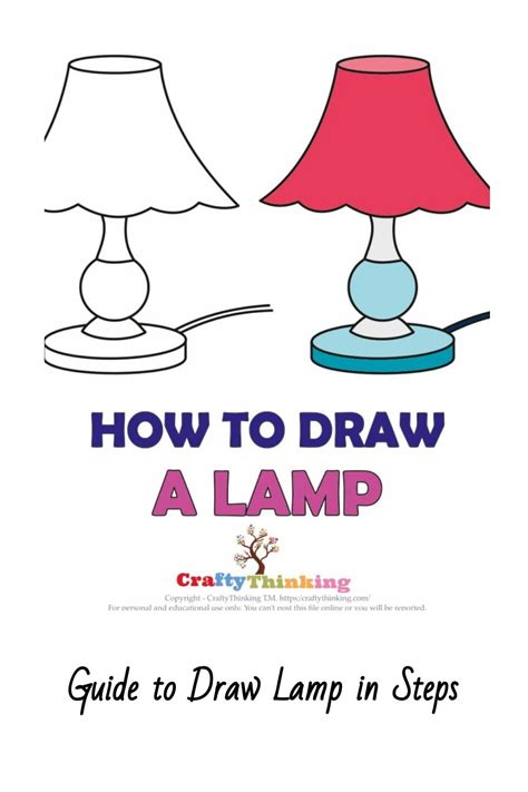 How To Draw A Lamp Step By Step With Free Lamp Printable Artofit