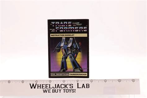 Thundercracker Instructions Manual Booklet 1984 Hasbro G1 Transformers Vintage Wheeljacks Lab