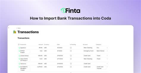 How To Import Bank Transactions Into Coda Finta