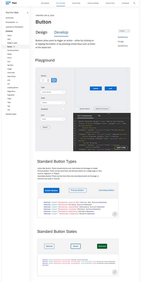 SAP Design System Website