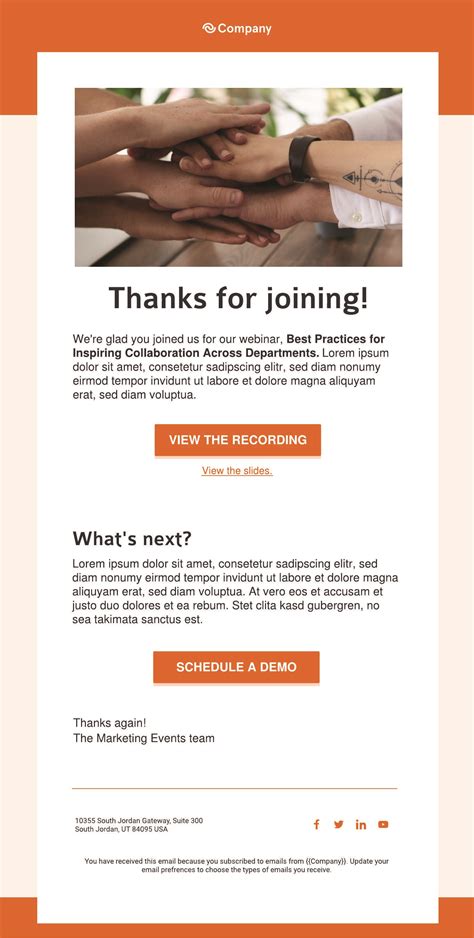 Webinar Email Sequence Template