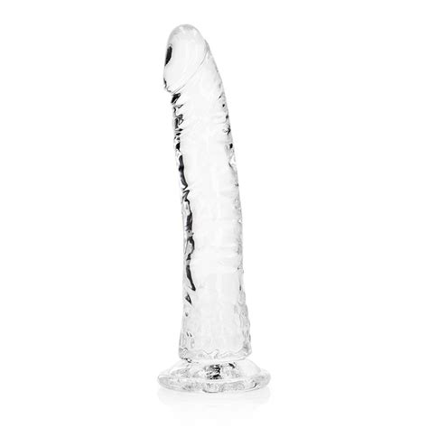 Realrock Crystal Clear Slim 8 In Dildo Clear
