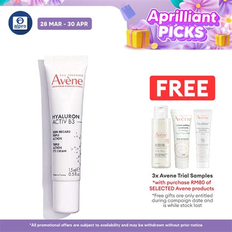 Avène Hyaluron Activ B3 Triple Action Eye Cream 15ml Reduce Wrinkle