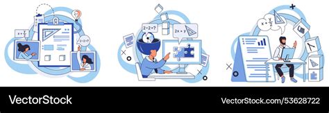 Mathematics Learning Is Continuous Royalty Free Vector Image