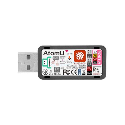 atomu esp32 development kit with usb a