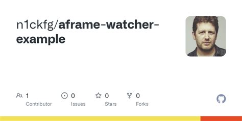 GitHub N1ckfg Aframe Watcher Example