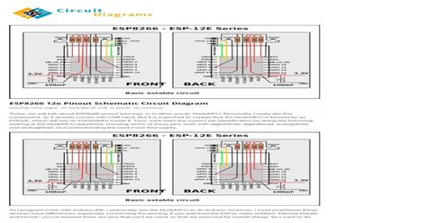 Esp8266 12e Pinout Schematic Circuit Diagram · 11 27 2018 Esp8266 12e