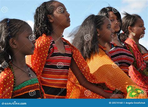 Two Eritrean Girls Near Their Home On The Outskirts Of Asmara Eritrea Editorial Image