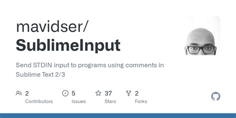 Github Mavidser Sublimeinput Send Stdin Input To Programs Using Comments In Sublime Text