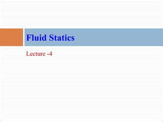 Lecture Fluid Statics Ppt Physics Science