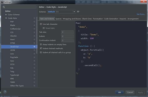 Webstorm2017修改javascript代码首行缩进 Csdn博客