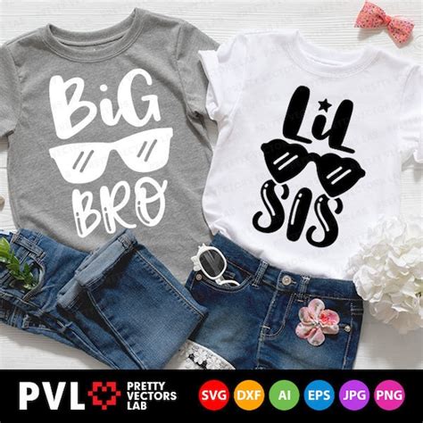Gro Er Bruder Svg Kleine Schwester Svg Big Bro Svg Lil Sis Etsy