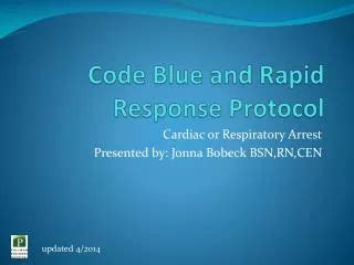PPT Code Blue PowerPoint Presentation Free Download ID