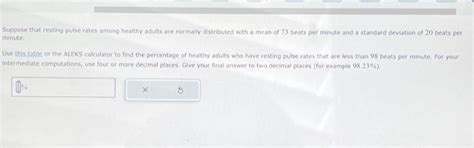 Solved Suppose Thait Resting Pulse Rates Among Healthy